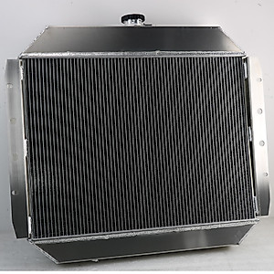 CoolingSnow CC433 Aluminum Radiator for Ford 1966-1979 Bronco F100 F150 F250 F350 Pickup Truck Radiador 3 Row Core Radiators Shroud Fans Relay Kits