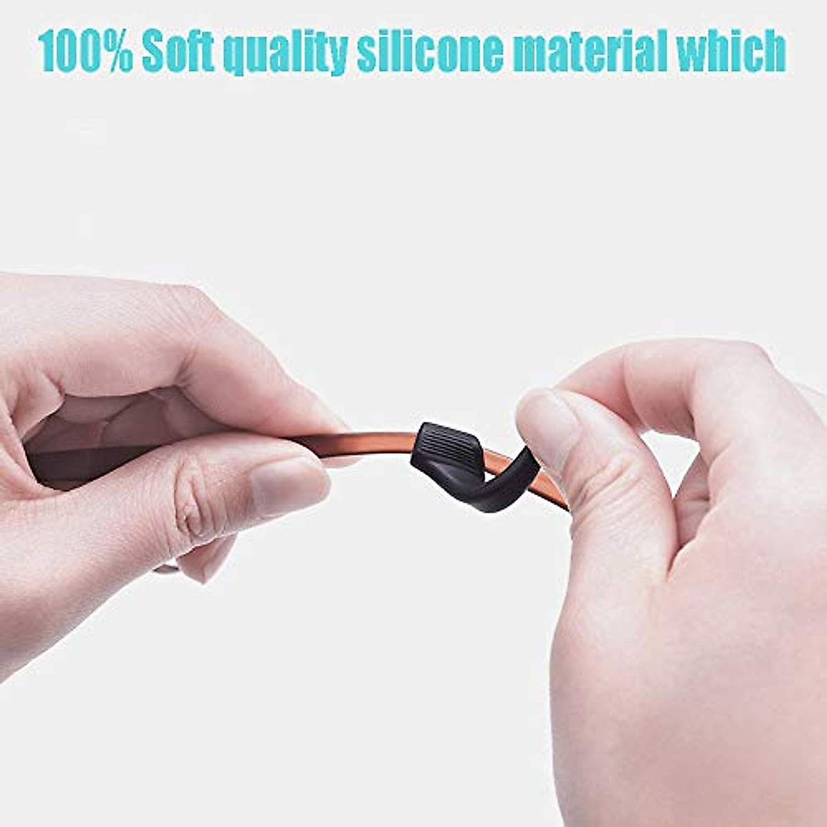 HKIDEE Eyeglass Ear Grip, Anti - Slip Comfortable Silicone Elastic Eyeglasses Retainers For Sunglasses Reading Glasses Eyewear, Sport Eyeglass Strap, 12 Pairs