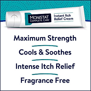 Monistat Instant Itch Relief Cream for Women, Maximum Strength Feminine Itch Care, 1 oz, 2 Pack