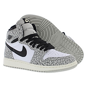 Nike Big Kid's Jordan 1 Retro High OG White Cement Grey/Blk/Wht (FD1437 052) - 4.5