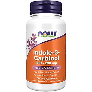 NOW Indole-3-Carbinol (I3C) 200 mg - 60 Veg Capsules