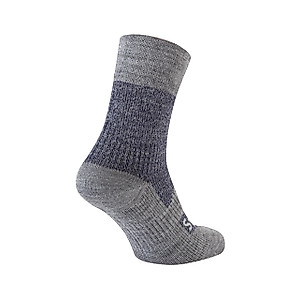 SEALSKINZ Womens Length Bircham Waterproof All Weather Ankle Sock, Navy Blue/Grey Marl, Medium US