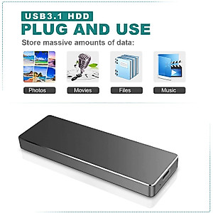External Hard Drive 2TB, Portable Hard Drive External for PC, Laptop and Mac(Blue,2TB)