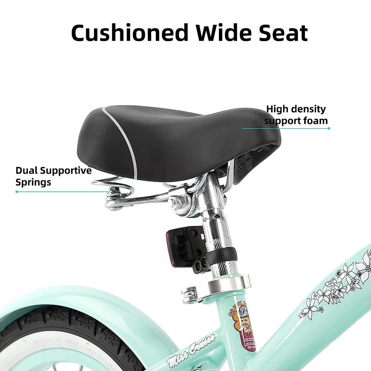 JOYSTAR 12 Inch Kids Bike with Training Wheels for Ages 2-4 Years Old Girls Bike Toddler Bike Beach Cruiser Kids Bicycle Green