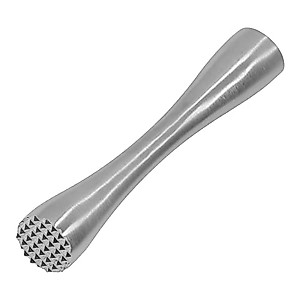 Oumefar Kitchen Muddler Tool, One Piece Forging Easy To Food Grade 304 Stainless Steel Cocktail Muddler Dishwasher Safe for Bar(Long Handle) Home