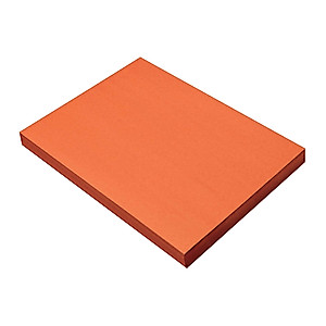 Prang Construction Paper Bundle - White and Orange (100 Sheets Each)