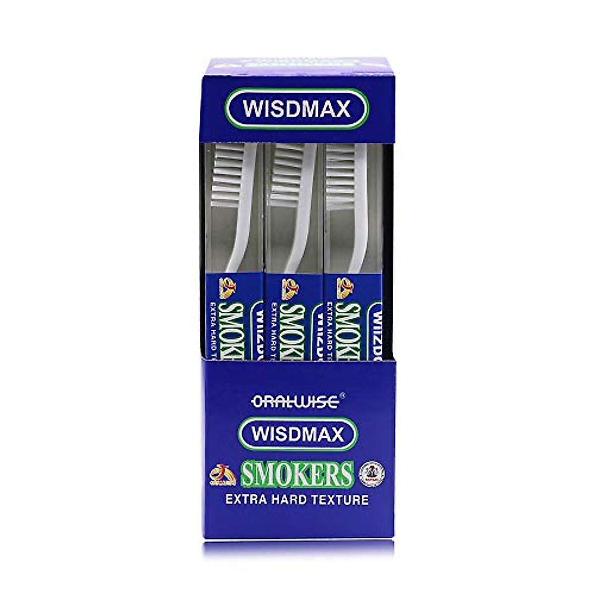 DR PERFECT WISDMAX Adult Smoker's Toothbrush Super Hard Bristles (12)
