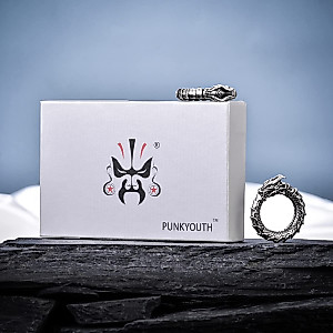 PUNKYOUTH 1 Pair 2g Ear Hanger Dangle Gauges For Ear Hoop Ear Plugs Brass Ear Gauges Floral Retro Dragon Stretcher Expander Piercings