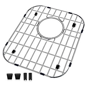 Sink Protectors for Kitchen Sink Stainless Steel- 14.6x12.6 Sink Grid for Bottom of Kitchen Sink - Farmhouse Metal Sink Rack for Bottom of Farm Kitchen Sink
