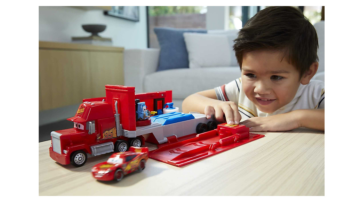 Transforming Mack Playset: 2-in-1 Toy Truck & Tune-Up Station