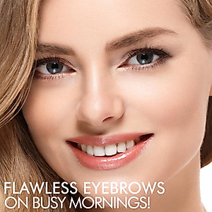 iMethod Eyebrow Stamp and Eyebrow Stencil Kit - Eye Brow Stamping Kit, Brow Stamp Kit, Brow Stencil and Stamp Kit, Brow Trio Eyebrow Kit, Perfect Bushy Eyebrows, Light Brown