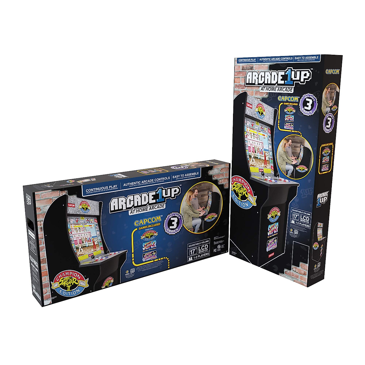 ARCADE1UP Street Fighter - Classic 3-in-1 Home Arcade, 4Ft