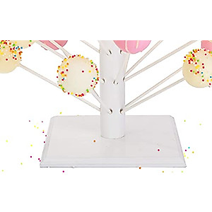 Nangor Wood Cake Pop Stand - 60 Hole Wooden Lollipop Holder Candy Table Display, Decorative Dessert Stand for Wedding Birthday Baby Shower Parties - Sturdy and Easy to Assemble