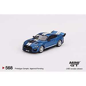 True Scale Miniatures Model Car Compatible with Shelby GT500 Dragon Snake Concept Ford Performance Blue 1/64 Diecast Model Car MGT00568