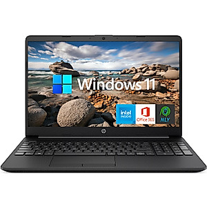 HP 15.6'' Laptop with 1 Year Microsoft Office 365,Intel Pentium Quad-Core Processor,Long Battery Life,RJ-45 Ethernet Port,USB Type-C,Wi-Fi,Webcam,HDMI,NLY MP,Windows 11 (16GB RAM | 1TB SSD) Black