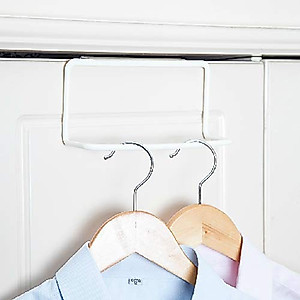 Baost Over Door No Drill Towel Rack Bar Hanging Hand Dish Tea Towels Holder Rail Over Cabinet Storage Rack for Bathroom Kitchen Cabinet Cupboard Hanger Over Door Organizer Pink