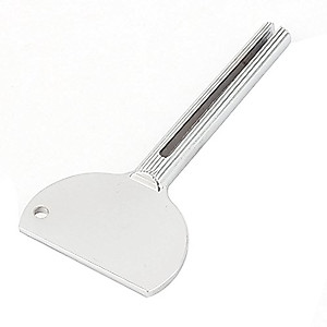 uxcell Stainless Steel Toothpaste Tube Hair Dye Color Key Roller Squeezer Dispenser Silver Tone for Bathroom