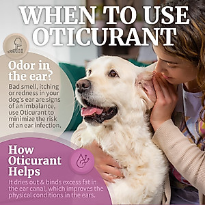 OTICURANT Pet Ear Powder for Dogs | No More Itching, Scratching or Bad Smell | Reduces Waxy Build Up | No Cleaning Solution Drops or Wash Needed | 26 Easy-Dose Packets