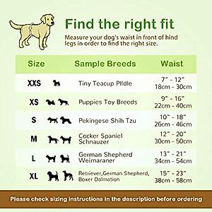 Pet Soft Doggie Diapers - Disposable Dog Diapers for Female in Heat Period or Urine Incontinence, Puppy & Cat Diapers Ultra Absorbent 12pcs XXSmall