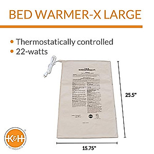 K&H Pet Products Heated Pet Bed Warmer Waterproof Pet Heating Pad Tan X-Large 15.75 X 25.5 Inches