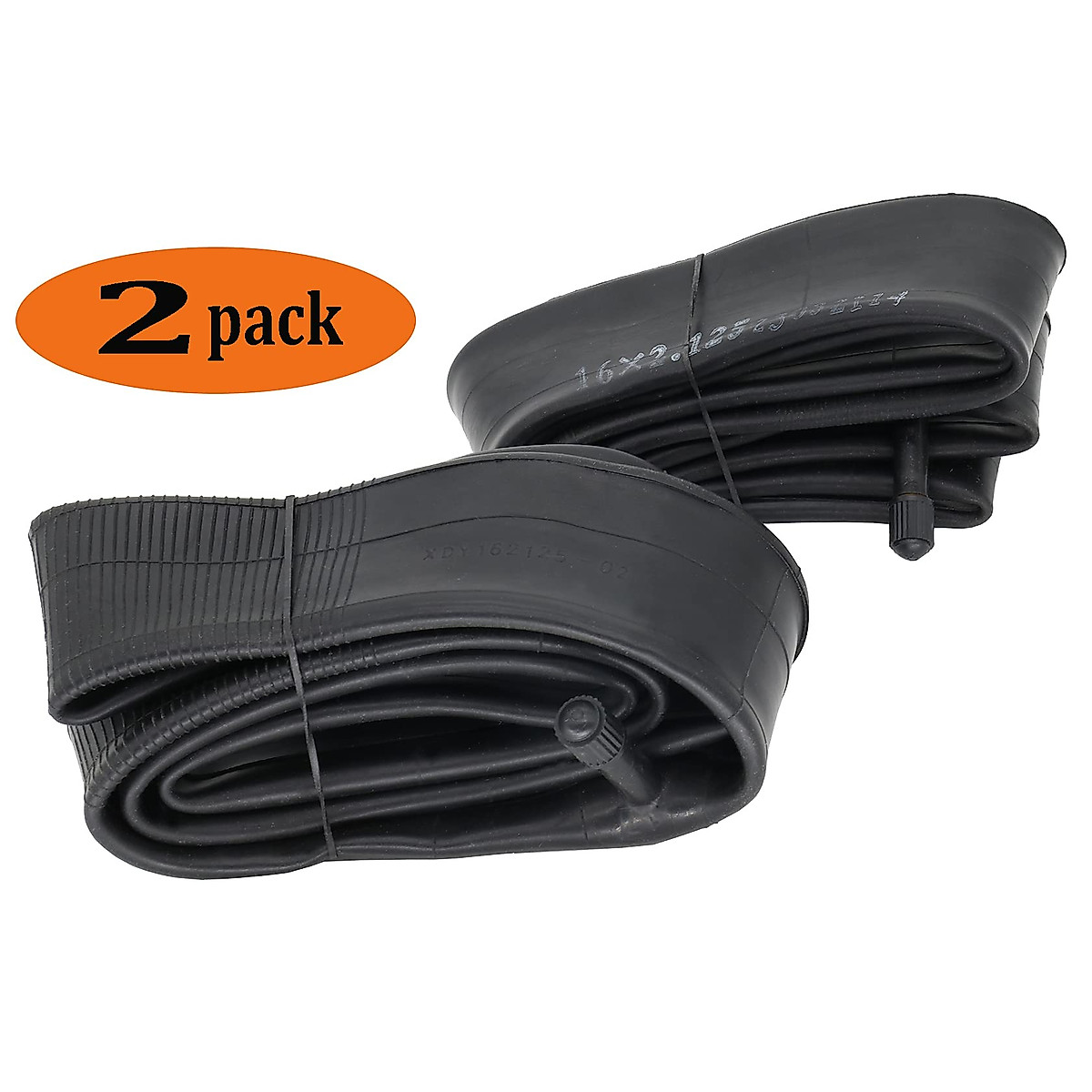 (2-Pack) 16'' x 1.75/1.95/2.125 Stroller Inner Tube Replacement for All Baby Trend Expedition Jogger Strollers - The Perfect Baby Trend Stroller Tire Tube,Heavy Duty Rear Wheel Replacement Tubes