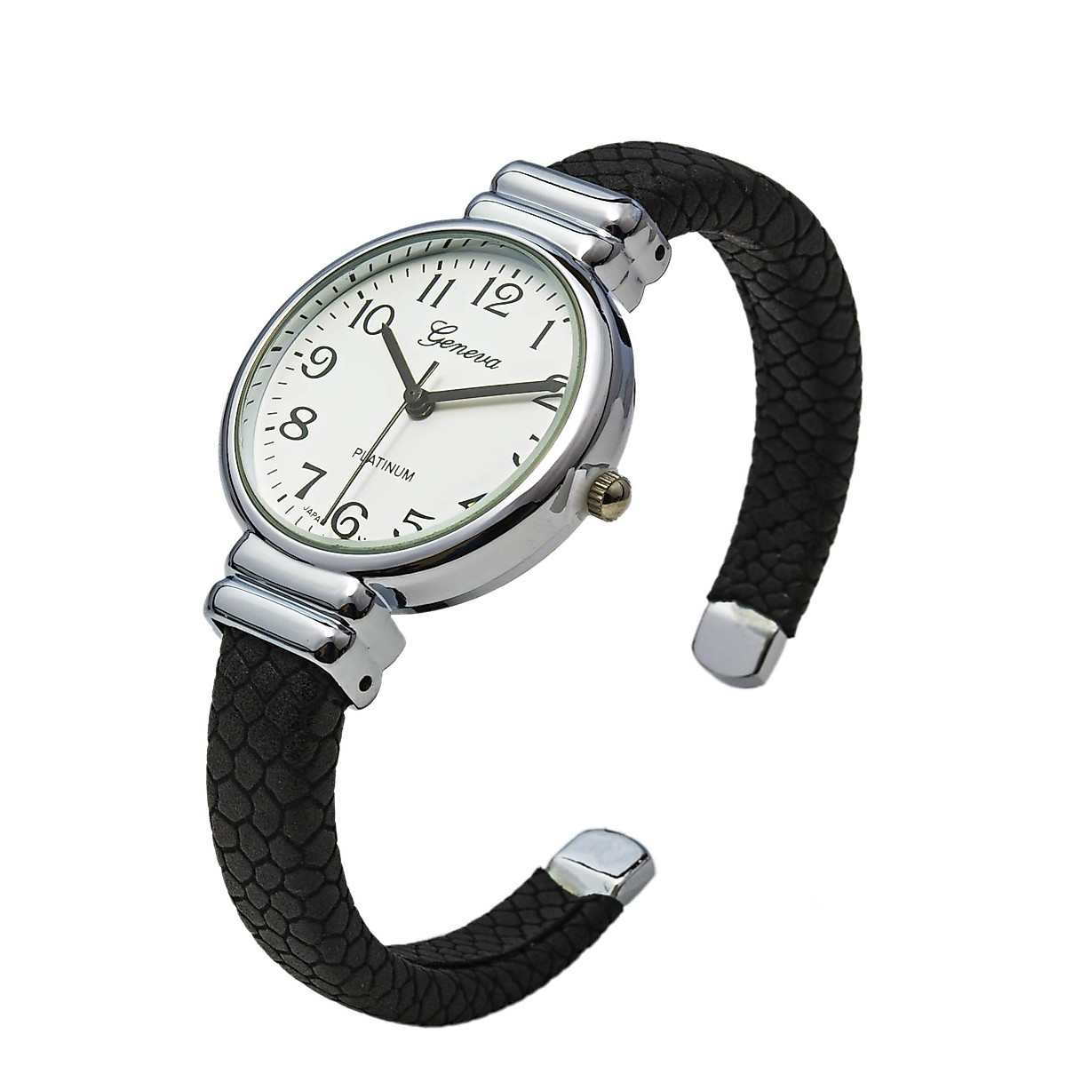 NYKKOLA Classic Small Face Crystal Bracelet Watches Snake Style Band Slim Case Women's Bangle Cuff Watch Quartz Wristwatch