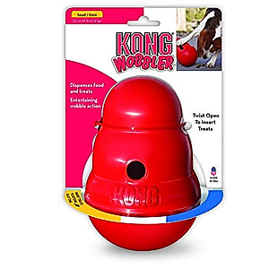 KONG Wobbler Dog Toy - Interactive Dog Treat Dispensing Toy - for Large Dogs