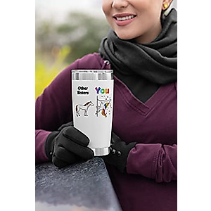 Sister Gifts From Sister, Brother - Birthday Gifts For Sister - Mothers Day Gifts For Sister, Soul Sister, Big Sister, Little Sister, Sister In Law, Sibling, Bestie, BFF, Women - 20 Oz Tumbler