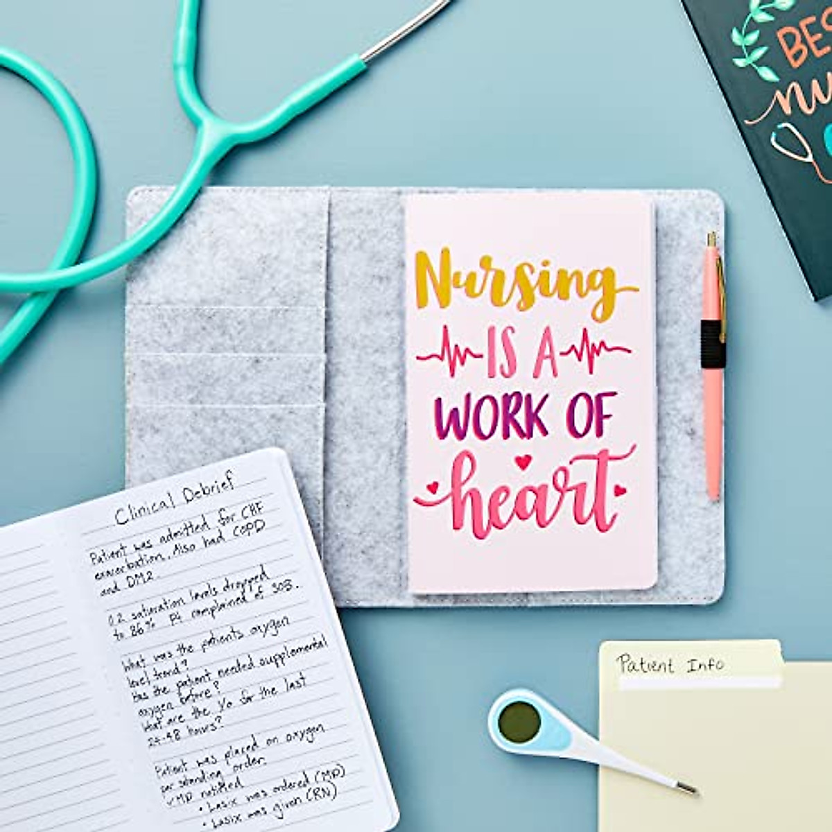 Juvale 8 Pack A5 Nurse Notebook Set, Nurse Appreciation Gifts for Graduation, Retirement, Medical Students (5 x 8 In)