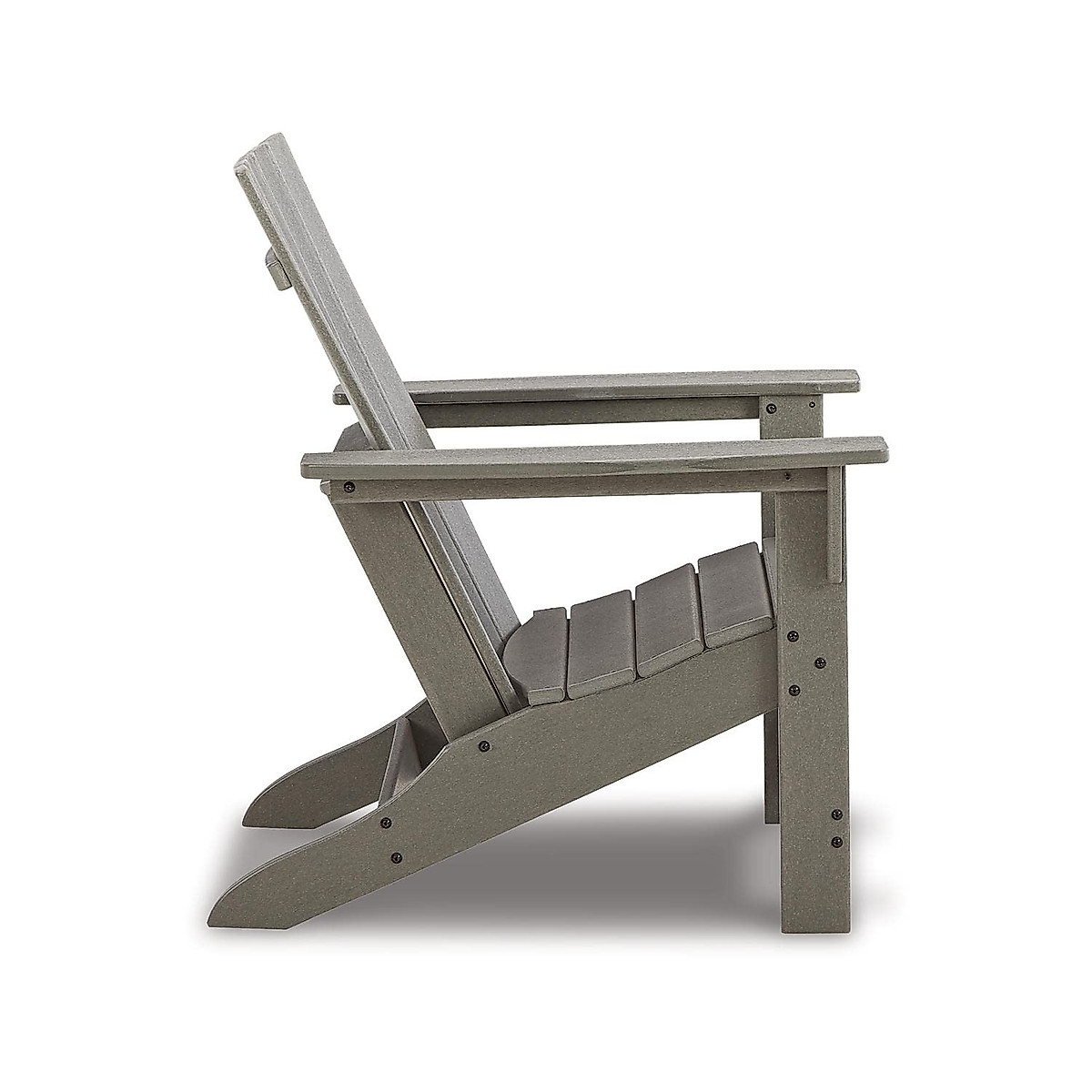 Signature Design by Ashley Visola Outdoor Patio HDPE Weather Resistant Adirondack Chair, Gray