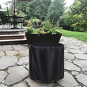 Izzybang Protective Fire Pit Cover for Solo Stove Yukon Round 29 inch Heavy Duty Waterproof Cover for 27 Inch Backyard Bundle Portable Fire Pits