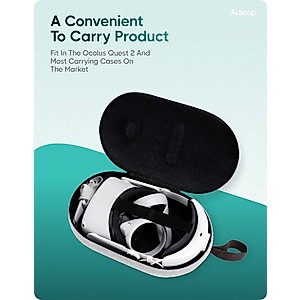 Adicop Elite Strap with Battery for Oculus Quest 2, 5300mAh Extend 4hrs Playtime,Fast Charging VR Power,Counter Balance&Adjustable Head Strap for Enhanced Support and Comfort in VR