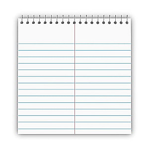 Universal 96920Pk Steno Books, Gregg Rule, 6 X 9, White Sheets, 80/Pad, Red Cover, 6 Pads/Pack