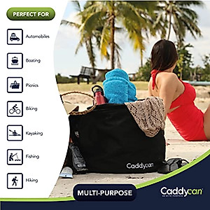 Caddycan - Portable Trash Can for Boating | Tough and Durable Storage Bag for Use with Kayaking, Camping, Hiking, Beach, Fishing | Collapsible, Multi-Purpose, Standard Size, Marine Blue