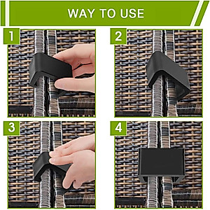 8 PCS Outdoor Furniture Clips, Sofa Wicker Sectional Patio Furniture Clips, Wicker Chair Fastener, Wicker Furniture Clamps Connectors, Connect Sectional Module Outdoor Couch Patio Furniture (M)