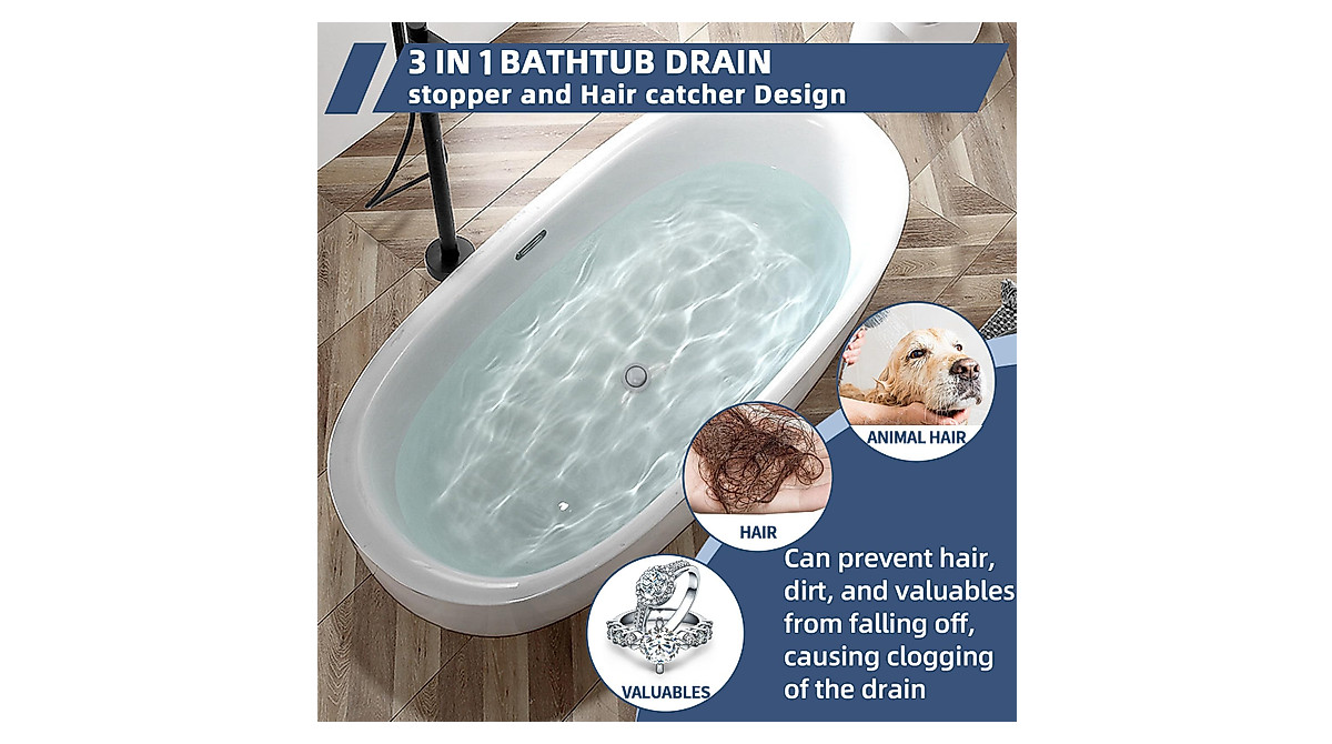 Universal Tub Stopper – Easy-Install Drain Cover for Bathtubs