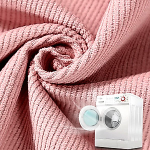 Diesisa Tote bag, 2-Pack Canvas Tote bag for women + Purse, Reusable Corduroy Tote Bag Shoulder Bag with inner zipper pocket for women girls Gift - White+Pink