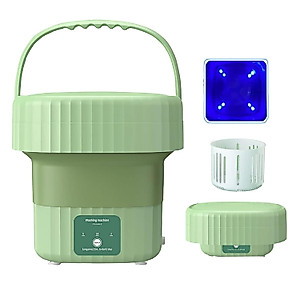 Portable Washing Machine，Foldable Mini Washing Machine - Washing Machine for Baby Clothes, Underwear or Small Items,Camping, RV, Travel, Underwear, Socks and Easy to Carry (ABS-Green)