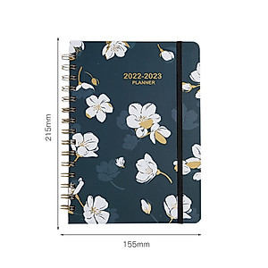 DERCLIVE 2022 Monthly Weekly Planner Notebook A5 Daily Plans Rollover Coil Binding Calendar Notepad