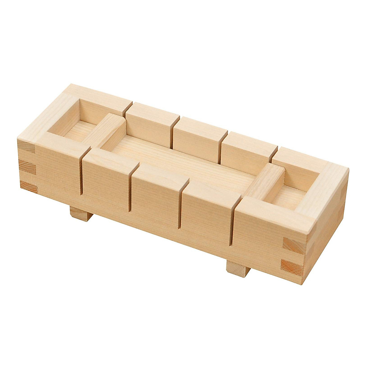 EDOYA Hinoki Wood Sushi Press Mold Oshizushi Made in Japan 5 slices(8.3×3 inch)