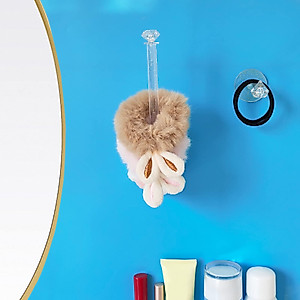 8 Pcs Adhesive Scrunchie Holder Hair Tie Organizer - Waterproof Hair Accessory Holder Girls Acrylic Jewelry Hooks Clear Glitter Organizer Display Stand for Girls Hairband Accessories Storage