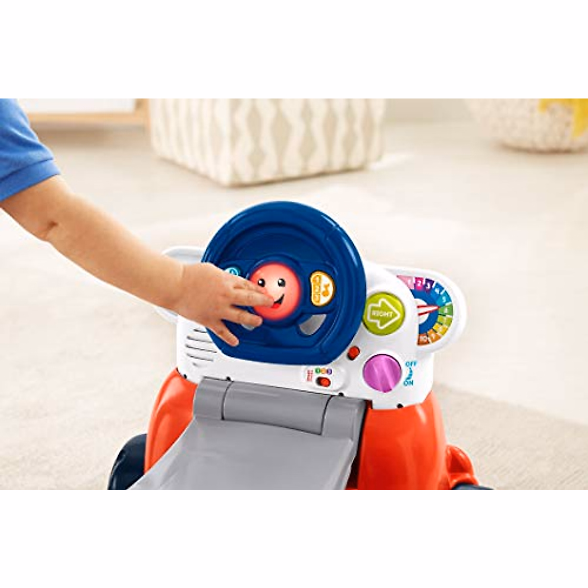 Fisher-Price Laugh & Learn 3-In-1 Smart Car, Baby Walker & Toddler Ride-On Toy with Smart Stages Learning Content for Ages 9+ Months