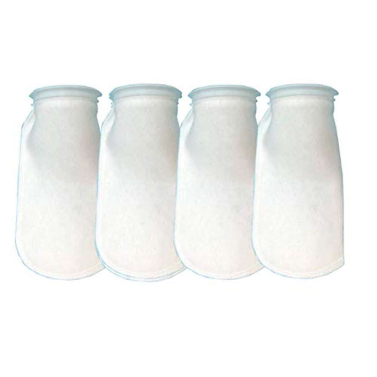 AquaticHI 4 Pack Felt Filter Socks, 200 Micron, 4 Inch Ring by 10.5 Inch Long, for Freshwater/Saltwater Aquariums, Ponds, Use in Sumps/Overflows