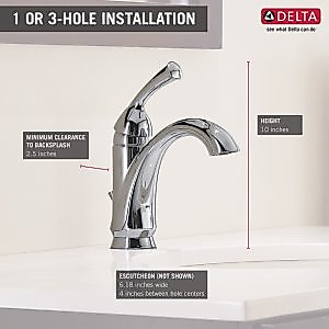Delta Faucet Haywood Bronze Bathroom Faucet, Single Hole Bathroom Faucet, Single Handle, Diamond Seal Technology, Drain Assembly, Venetian Bronze 15999-RB-DST
