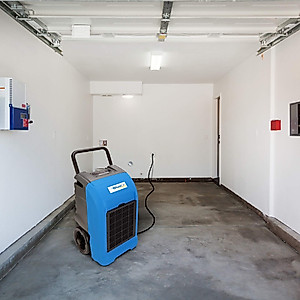 BlueDri BD-76 Commercial Dehumidifier for Home, Basements, Garages, and Job Sites. Industrial Water Damage Equipment - Pack of 1, Blue