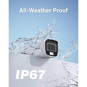 ANNKE (4 1080P Security Camera Kits with Smart Dual Light, Built-in Mic, 4-in-1 (TVI/AHD/CVI/CVBS) CCTV Surveillance Cam with 3.6mm Lens&78° Angle of View, IP67 Weatherproof with Power Cables