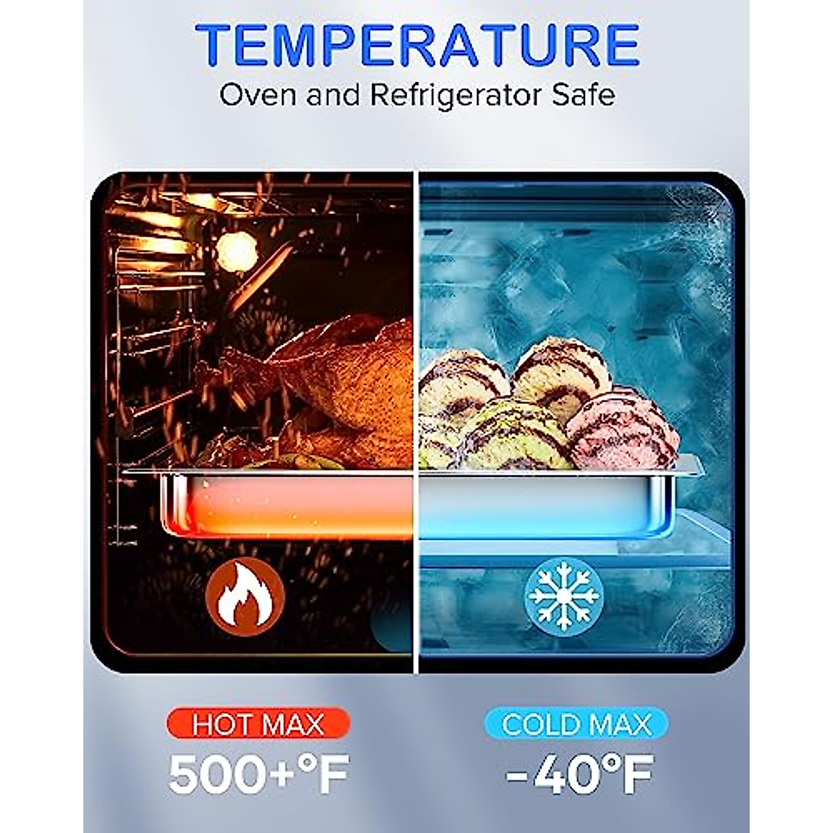 WantJoin Full Size Steam Table Pans, 6-Pack 2.5 Inch Deep Restaurant Steam Table Pans Commercial, Hotel Pan Made of 201 Gauge Stainless Steel