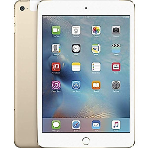 Apple iPad Mini 4, 16GB, Gold - WiFi + Cellular (Renewed)