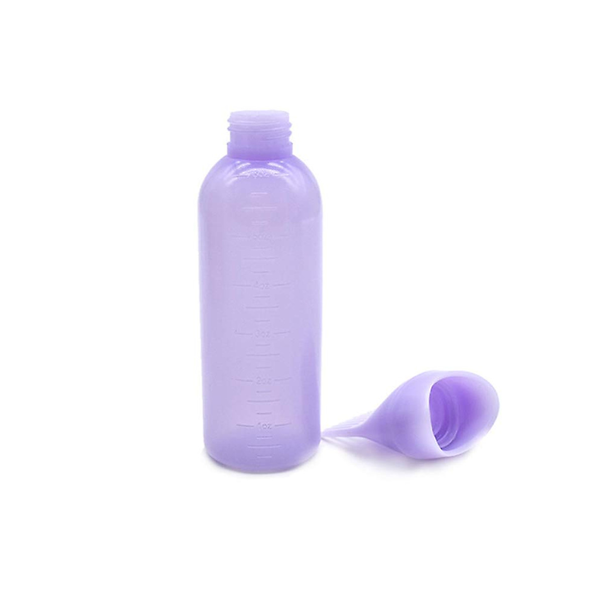 2 Pieces Root Comb Applicator Bottle Hair Coloring Dye Bottle Scalp Treament Essential Salon Hair Cleansing Bottle With Graduated Scale, Purple