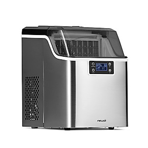 Newair 45 lbs. Portable Countertop Clear Ice Maker + New Wave Enviro Iconic 1 Gallon BPA Free Water Bottle